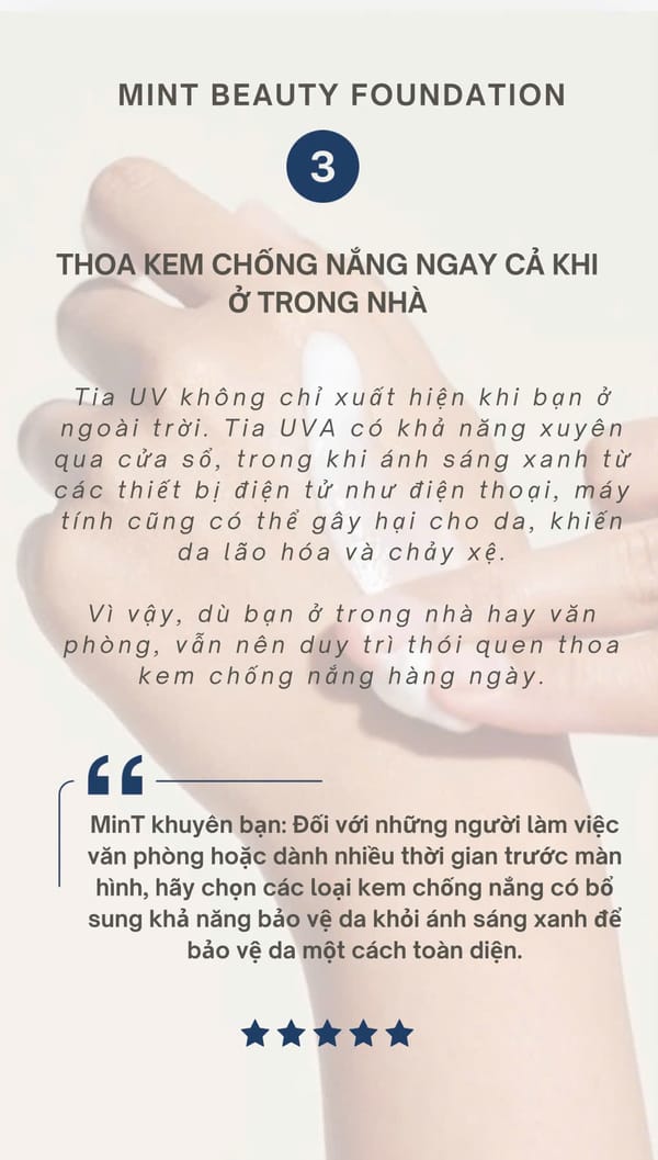 Tìm hiểu 5 Cách Sử Dụng Kem Chống Nắng Bảo Vệ Da Tối Ưu cùng MinT - MinT Foundation